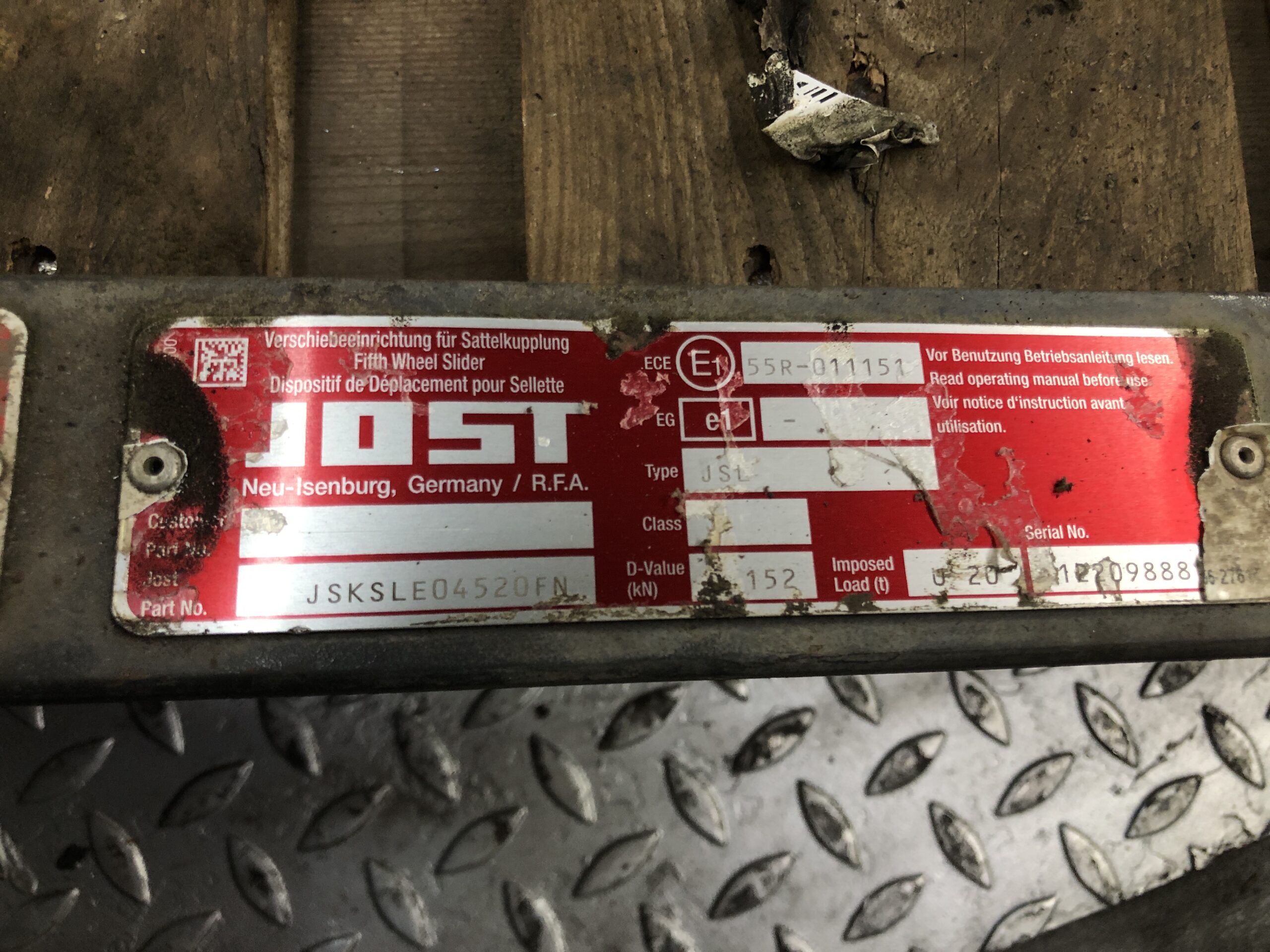 Sliding plate Jost JSL - 101696005 - Mestebeld Trucks